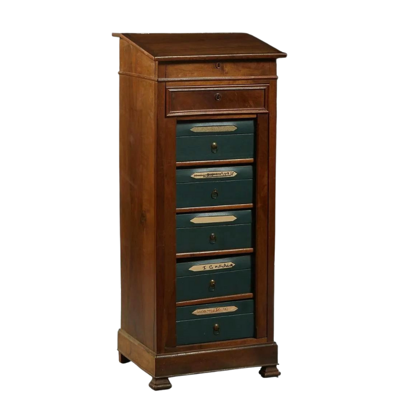 French Louis Philippe Carved Walnut Sidelock File Cabinet – US Capital ...