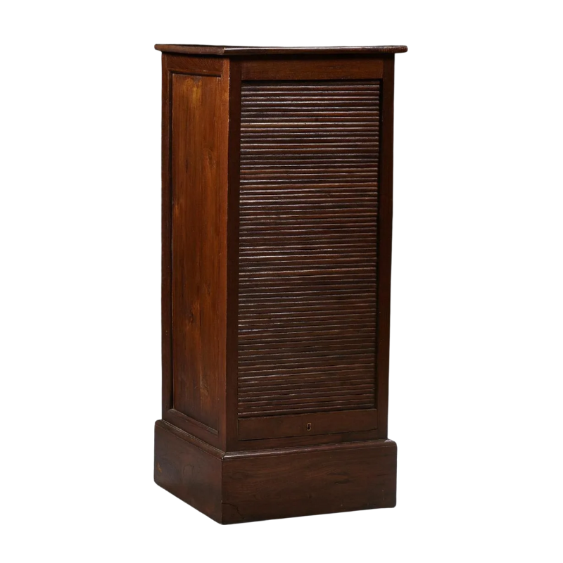English Carved Mahogany Roll Top File Cabinet – US Capital Furniture