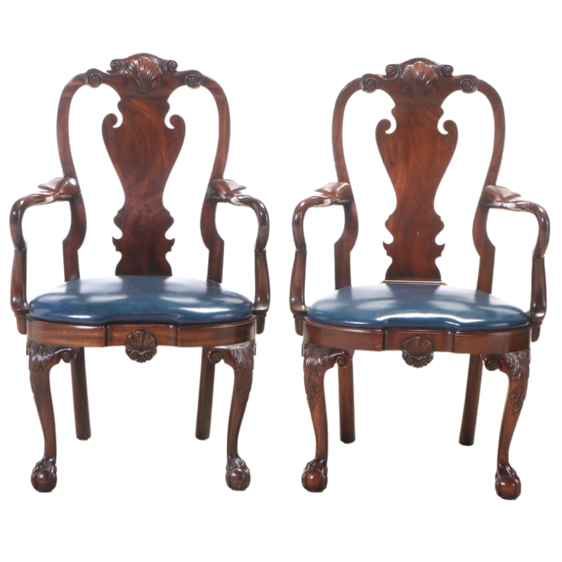 Kindel Winterthur Collection Carved Mahogany Ball and Claw Feet Dining ...