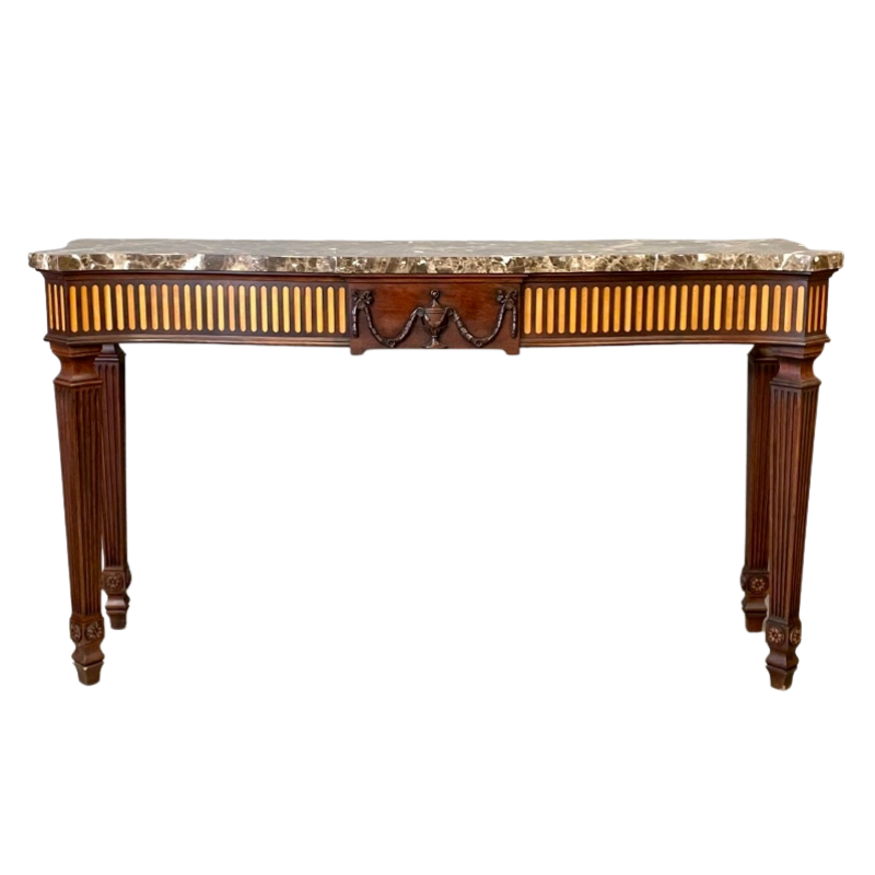 Henkel Harris Marble Top Mahogany Console Table – US Capital Furniture